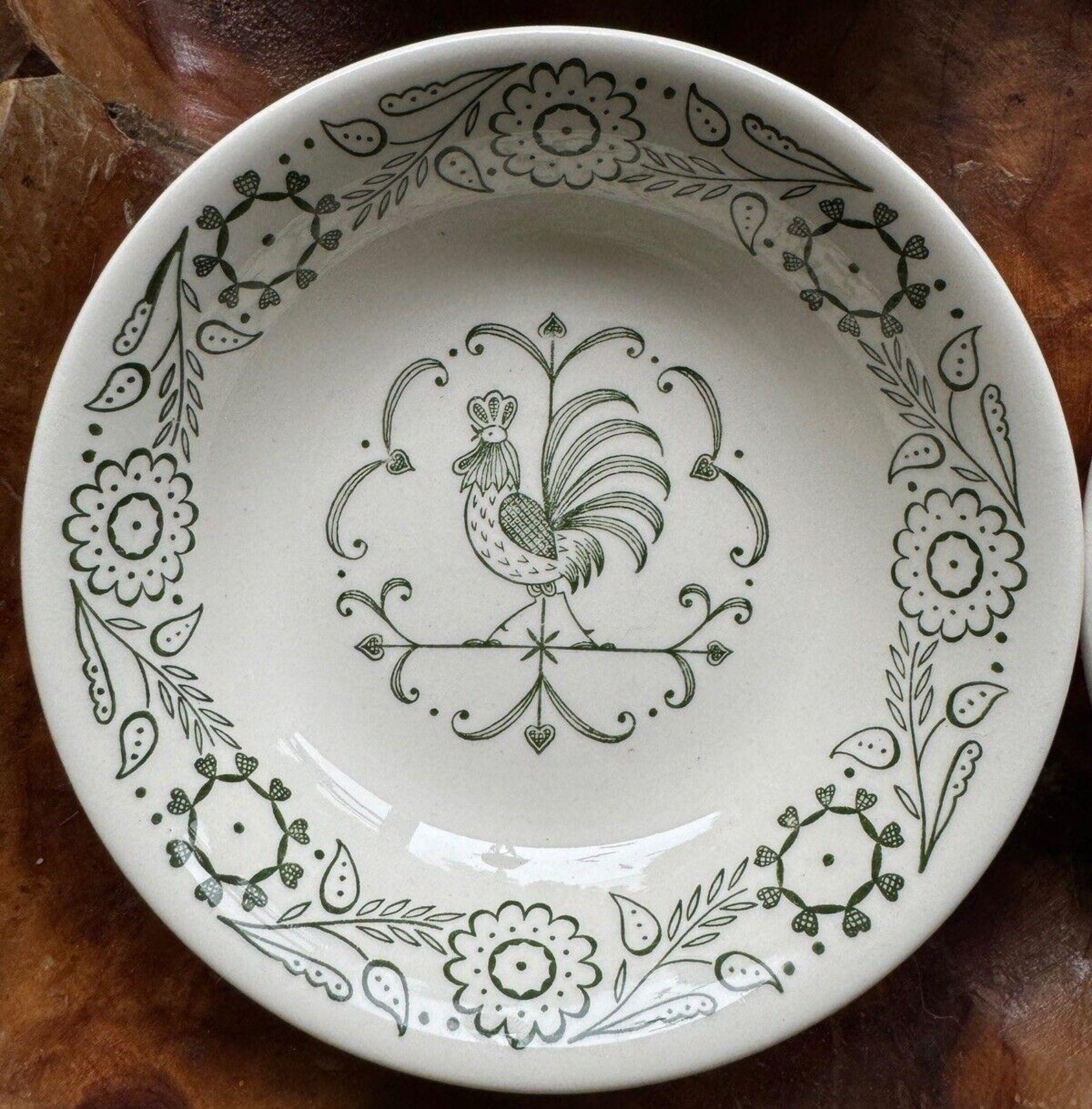 Scio Pottery Mid Century Farmhouse Bowls Rooster Weather Vane ...