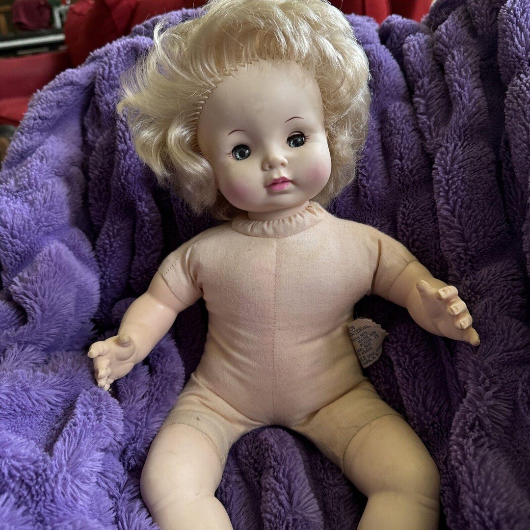 Vtg 1969 Effanbee Sweetie Pie Baby Doll 9469 Blue Eyes Blonde Hair 16 ...