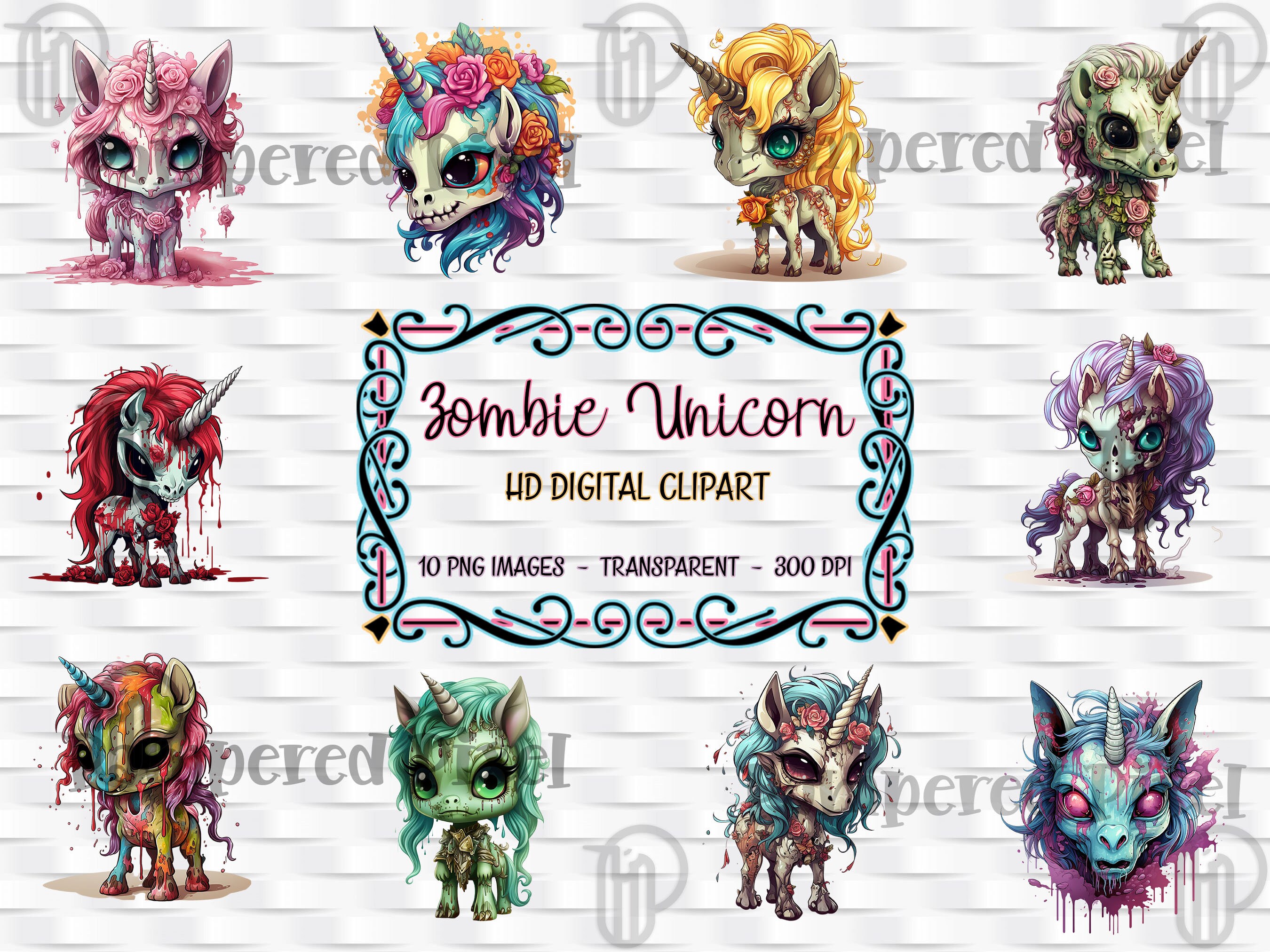 10 Zombie Unicorn Clipart Funny Halloween Plush Zombies Unicorns Horror Images Png Scary