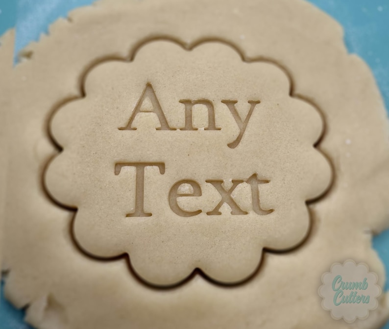 Custom Text Cookie Cutter | Personalized Name Stamp | Logo Embosser ...