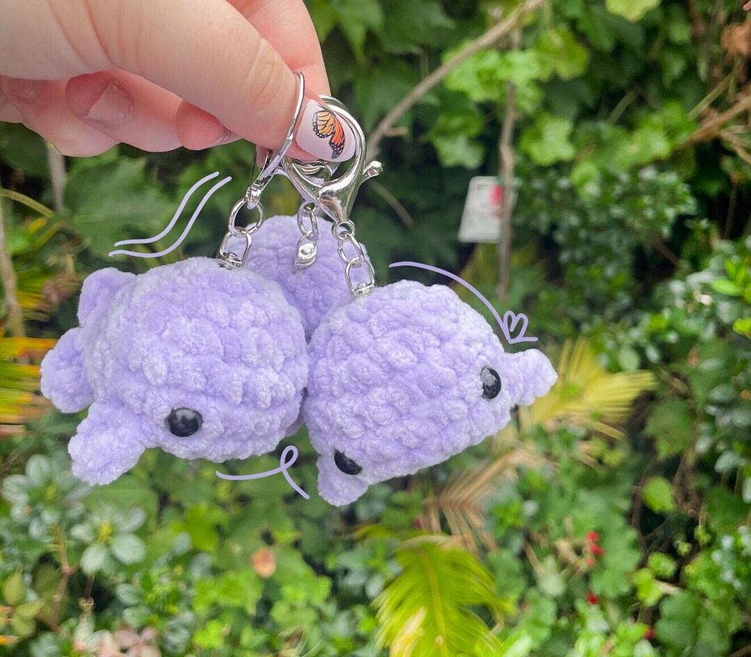 Mini Mochi Whale TARO Keychains - Etsy