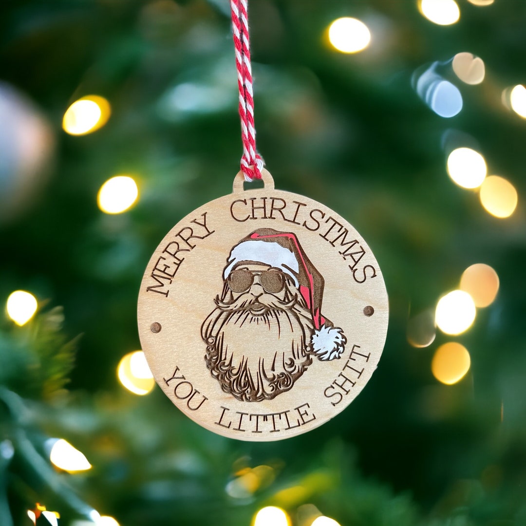 Funny Christmas Ornament SVG Laser | Digital File - Etsy