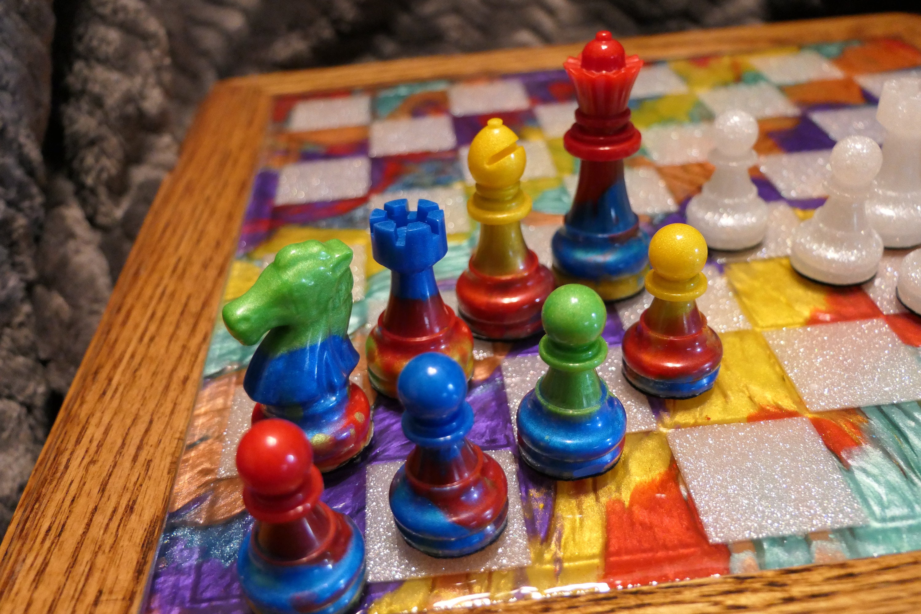 Chess/checker Board Oak Frame - Etsy