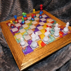 Chess/checker Board Oak Frame - Etsy
