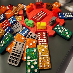 Domino 12 Mexican Trains Game silk Red - Etsy