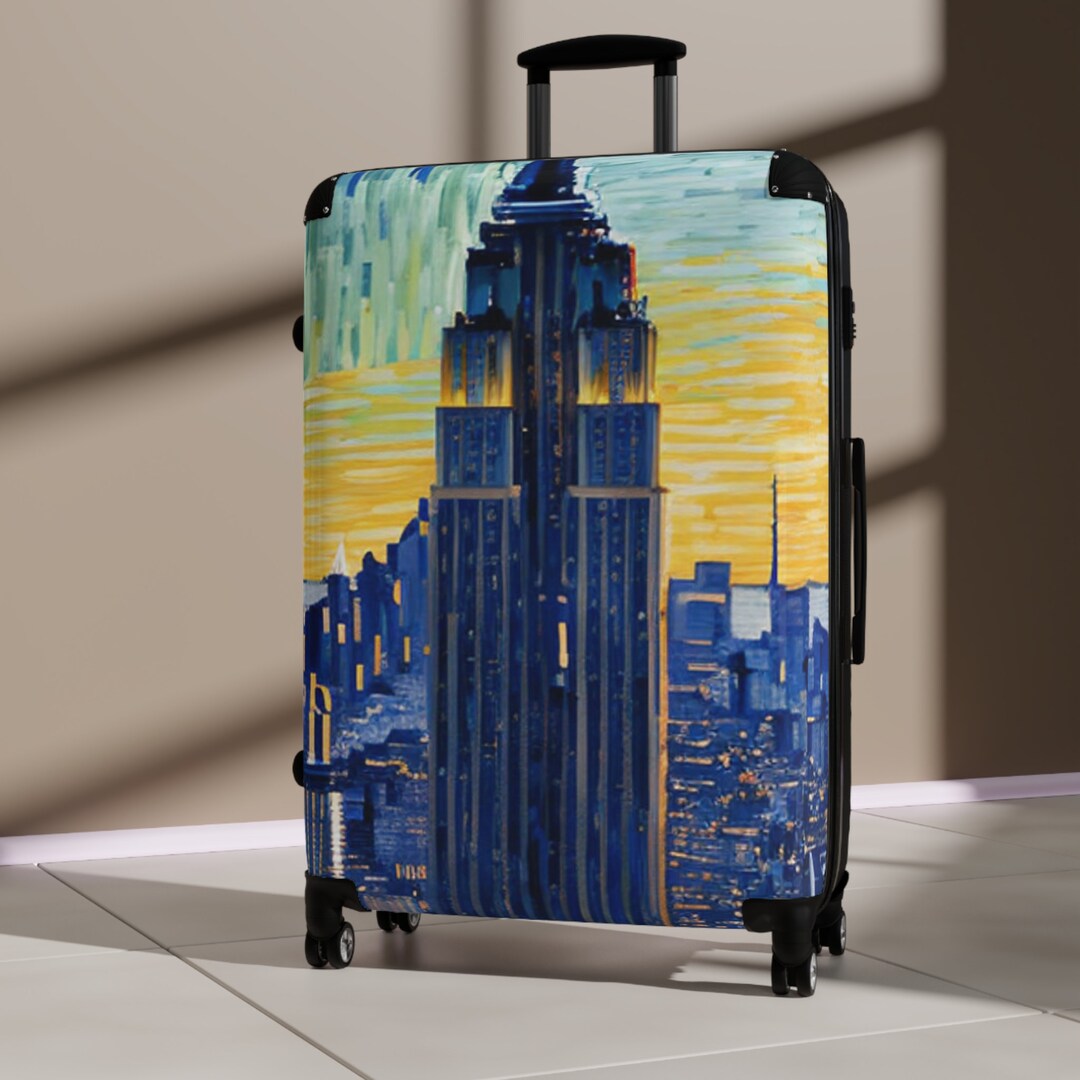 NY Empire State Building Suitcase, New York City Travel Bag, Traveler ...