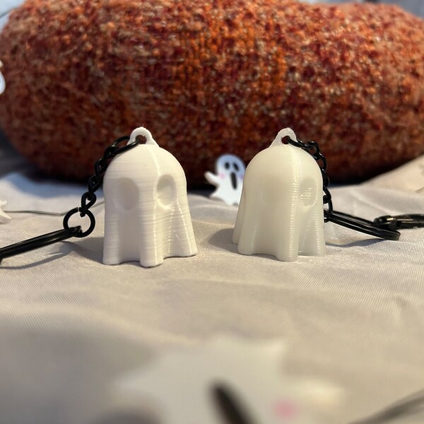 3d Printed Ghost Keychain - Etsy