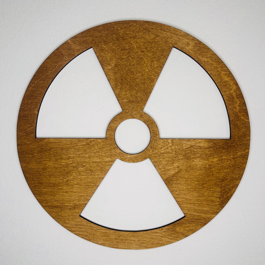 Nuclear Symbol Wall Hanger – Radiation Warning Icon Decor - Etsy