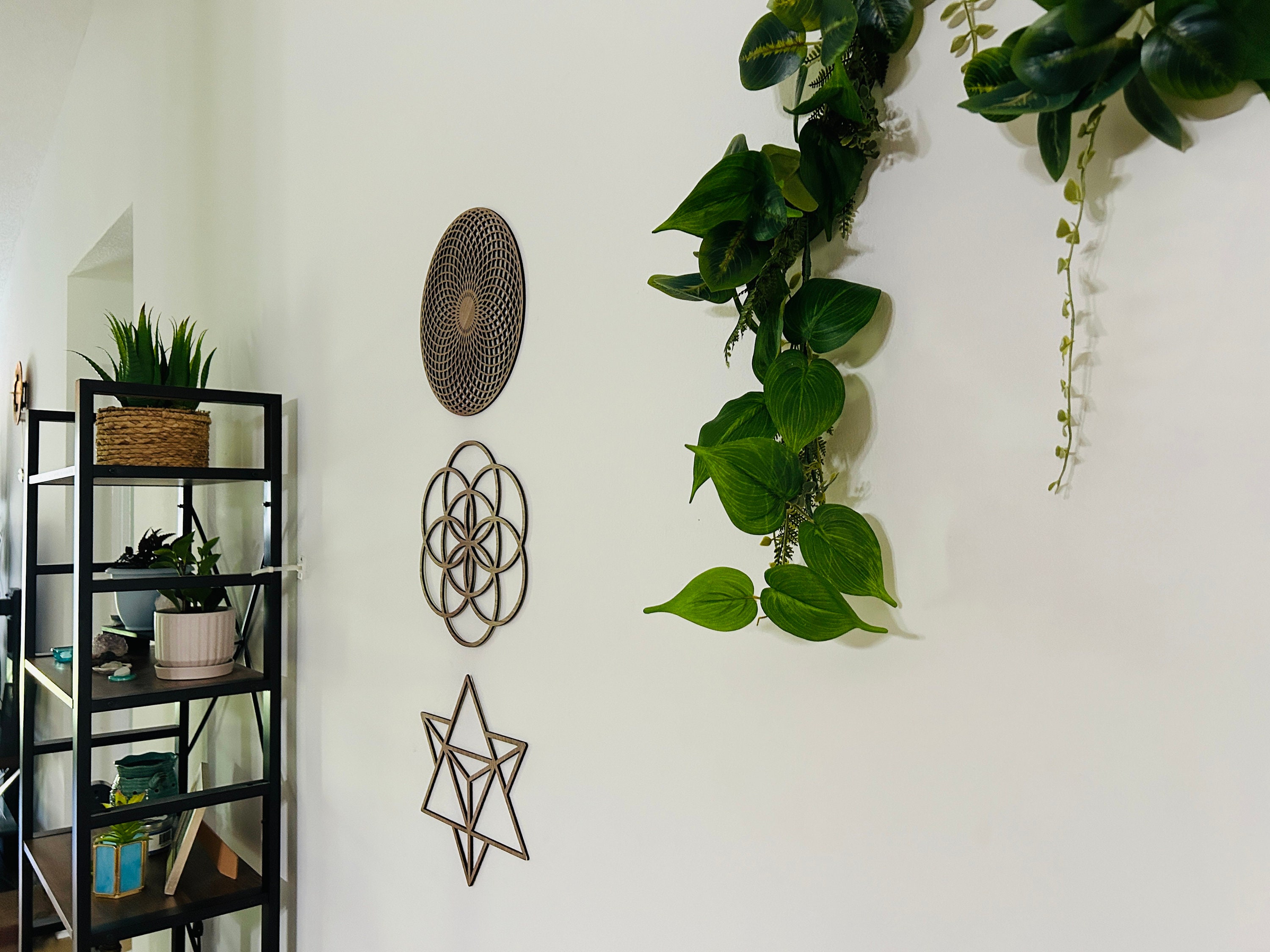 Sacred Geometry Fibonacci Pattern Wall Art Spiritual Symbol Decor ...