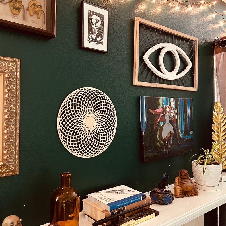 Sacred Geometry Fibonacci Pattern Wall Art - Spiritual Symbol Decor ...