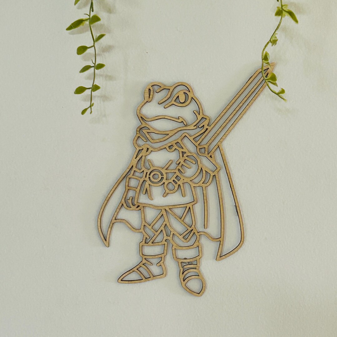 Chrono Trigger Wall Art – Frog Wood Hanger – SNES RPG Decor – Laser Cut ...