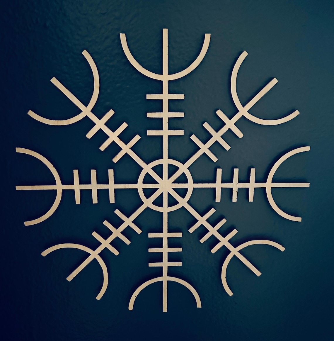 Aegishjalmur Helm of Awe Stave, Viking Protection Symbol Wall Art ...