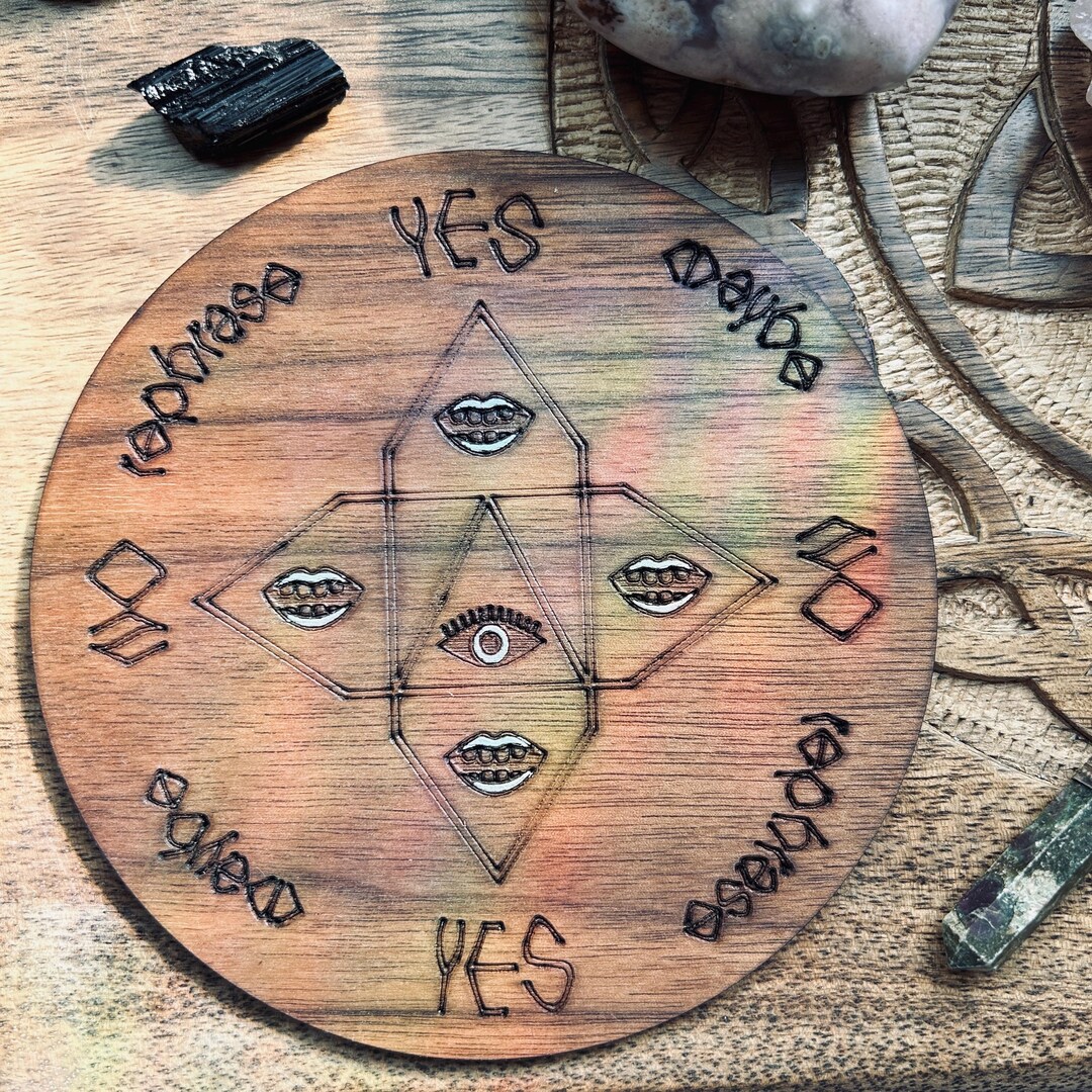 Walnut Spirit Communication Board: Wood-engraved Divination Tool - Etsy