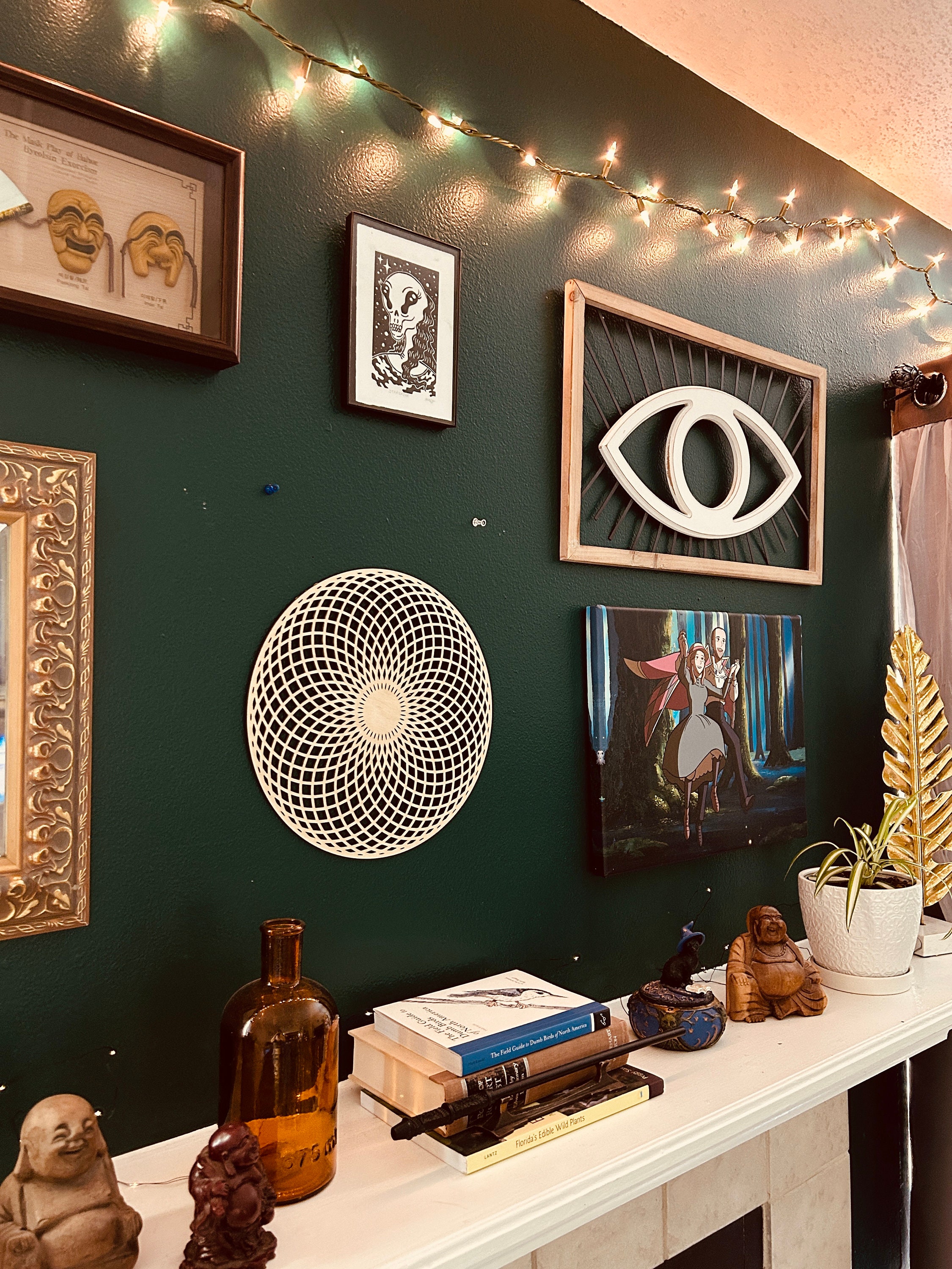 Sacred Geometry Fibonacci Pattern Wall Art Spiritual Symbol Decor ...