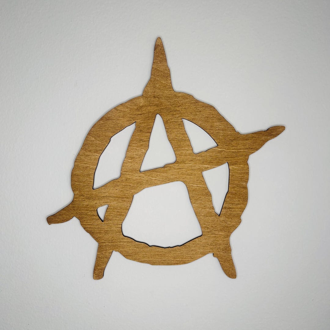 Anarchy Symbol Wall Hanger – Minimalist Counterculture Decor - Etsy