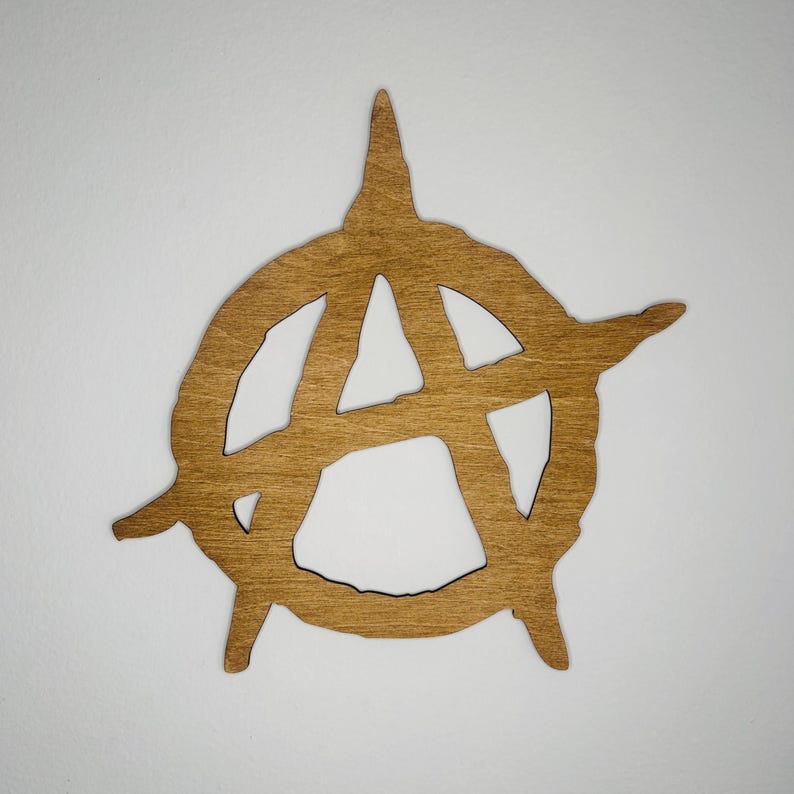Anarchy Symbol Wall Hanger – Minimalist Counterculture Decor - Etsy