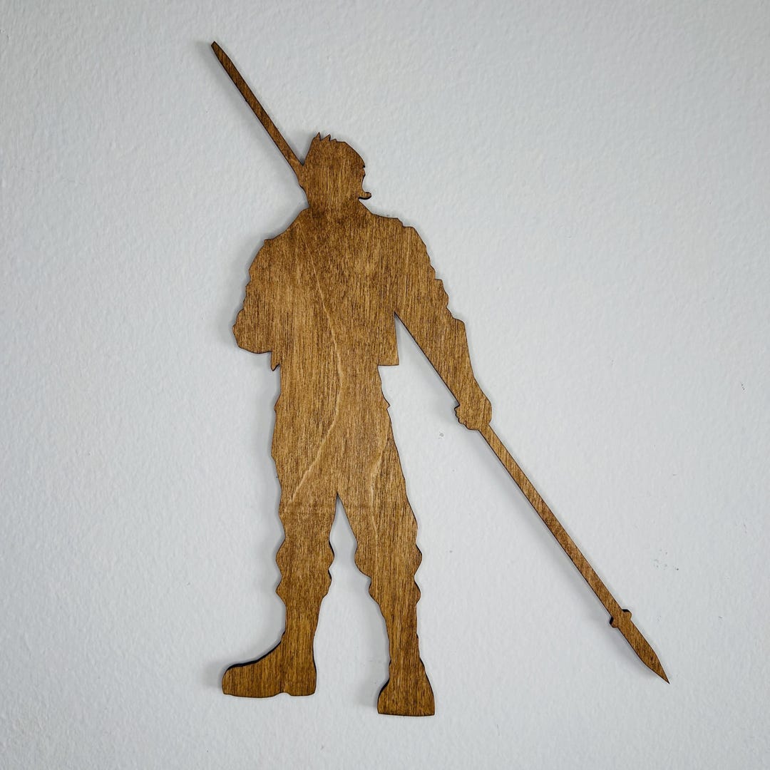 Cid Highwind Wall Art, Final Fantasy VII Decor, Wood Silhouette FF7 - Etsy