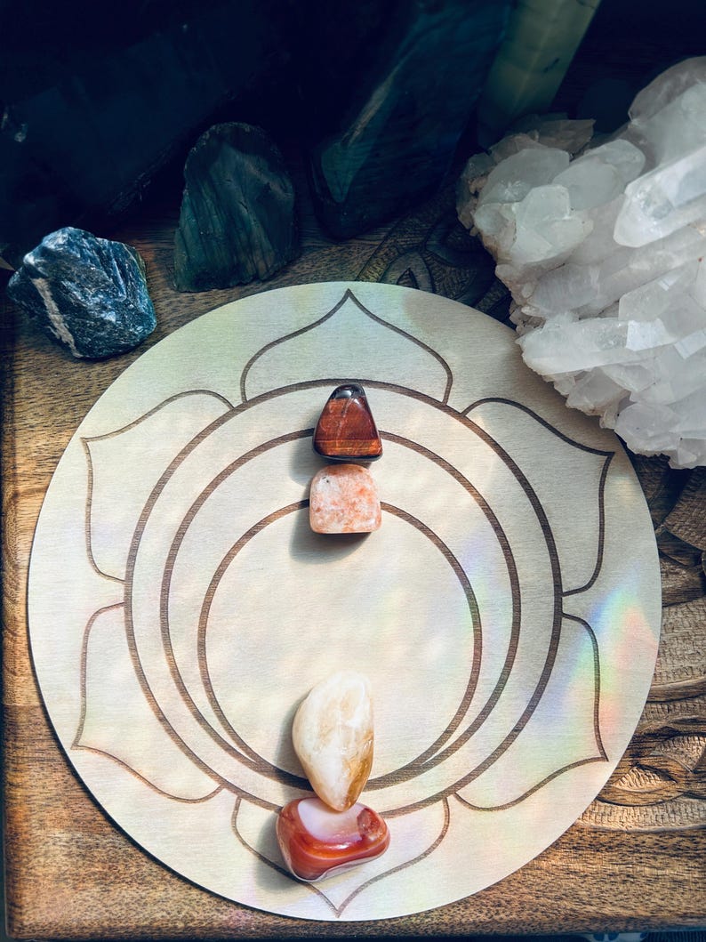 Sacral Chakra Crystal Grid — Svadhisthana for Creativity & Flow - Etsy