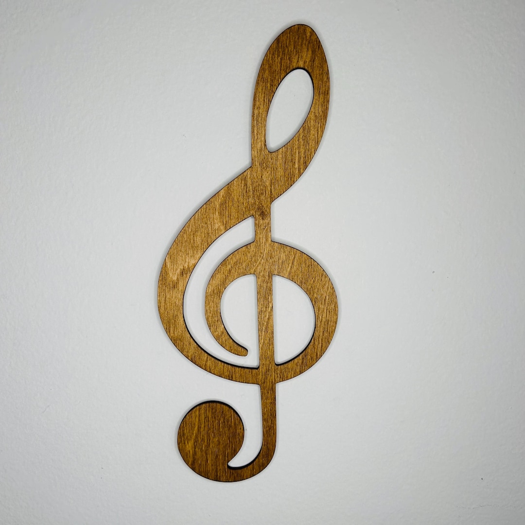 Wood Treble Clef Wall Art | Music Room Decor - Etsy