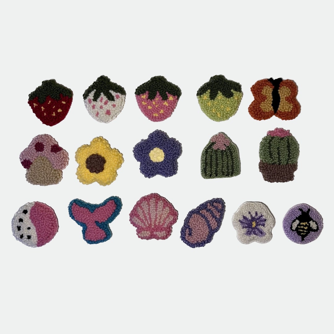 Punch Needle Magnets Nature set of 2 - Etsy