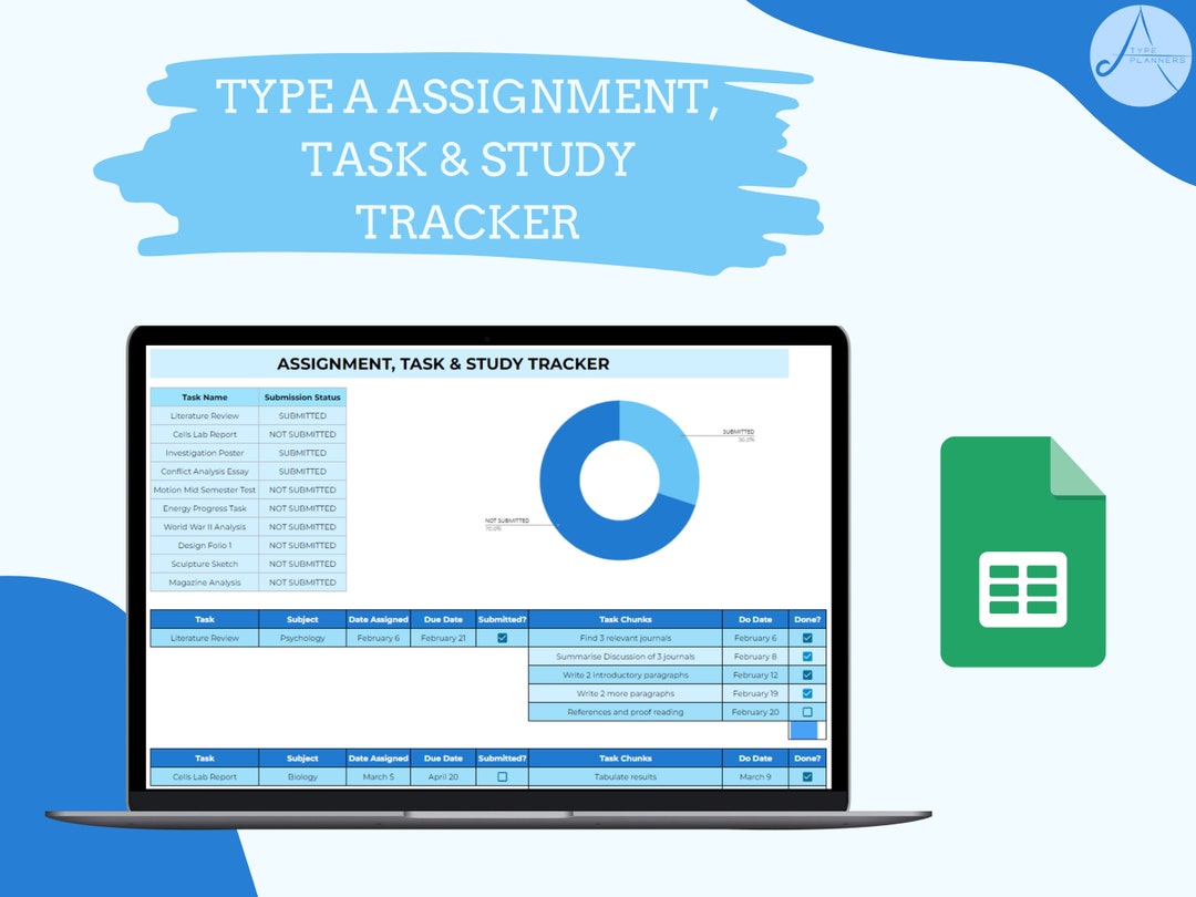 ASSIGNMENT, TASK, STUDY Tracker | Task Chunking | Dynamic Calendar ...
