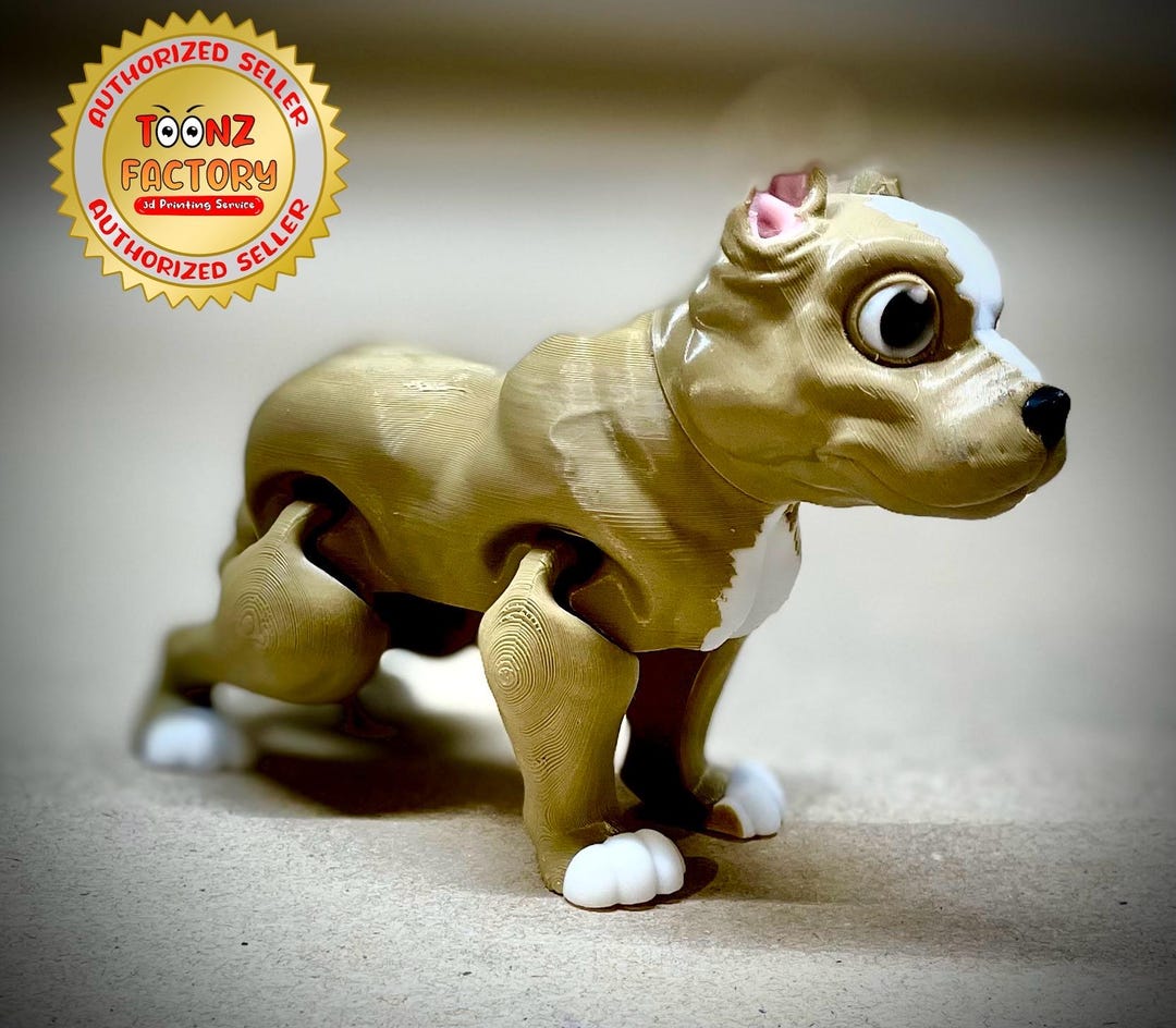 3d Printed 4-color Pitbull by Toonz Factory - Etsy