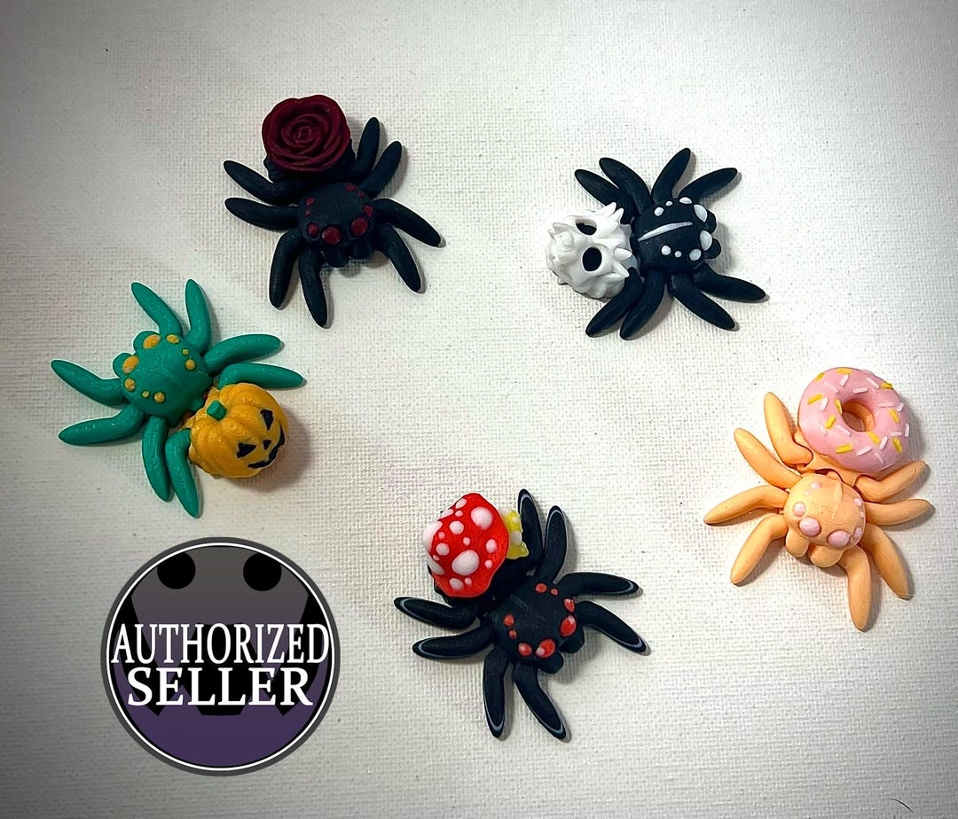 3d Printed, Multicolor Spiders by Cinderwing3d - Etsy