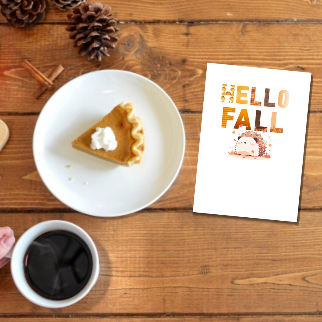 Printable Seasons Greeting Card for Autumn Themed Cards Fall Leaves ...