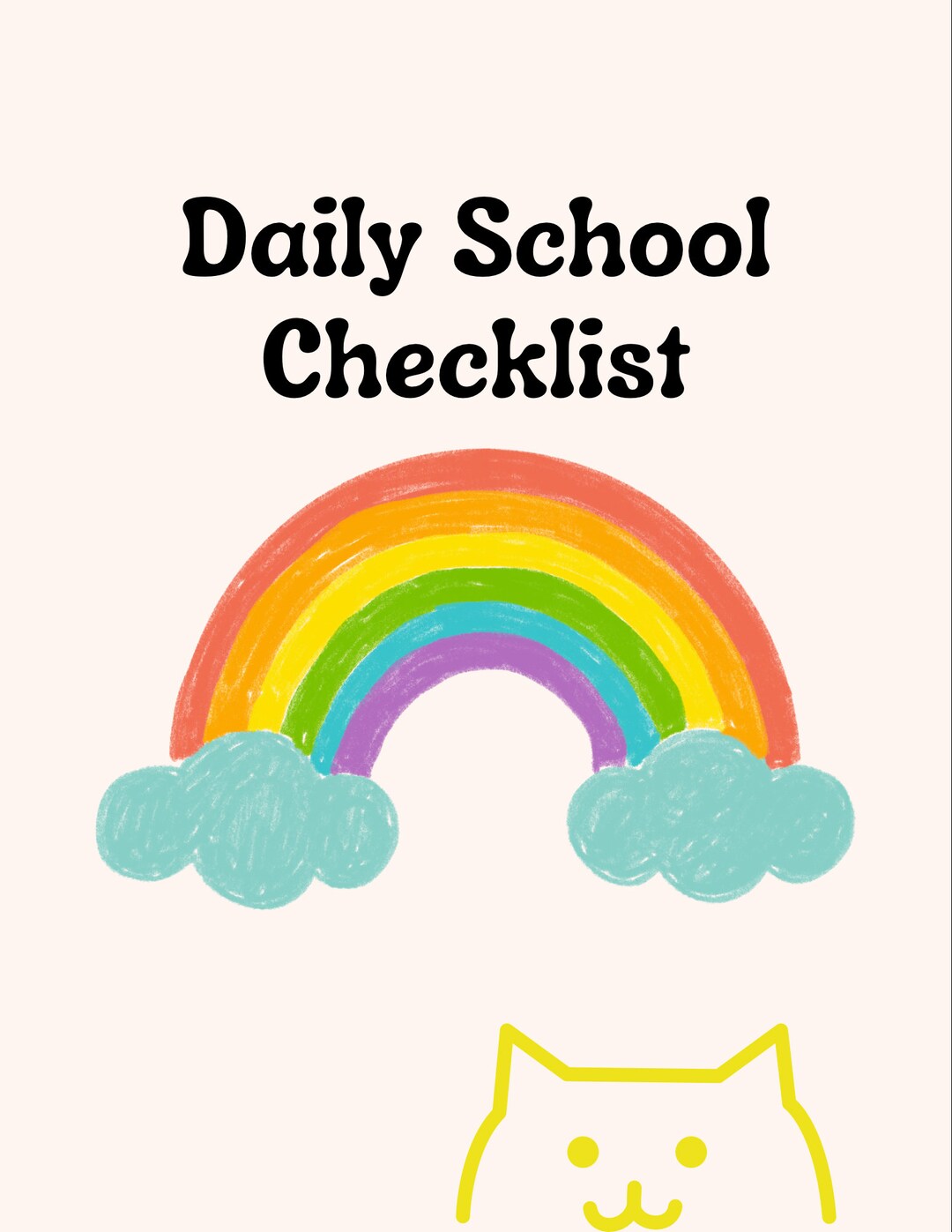 Back to School Kids Homeschool Checklists for Schools Checklist ...