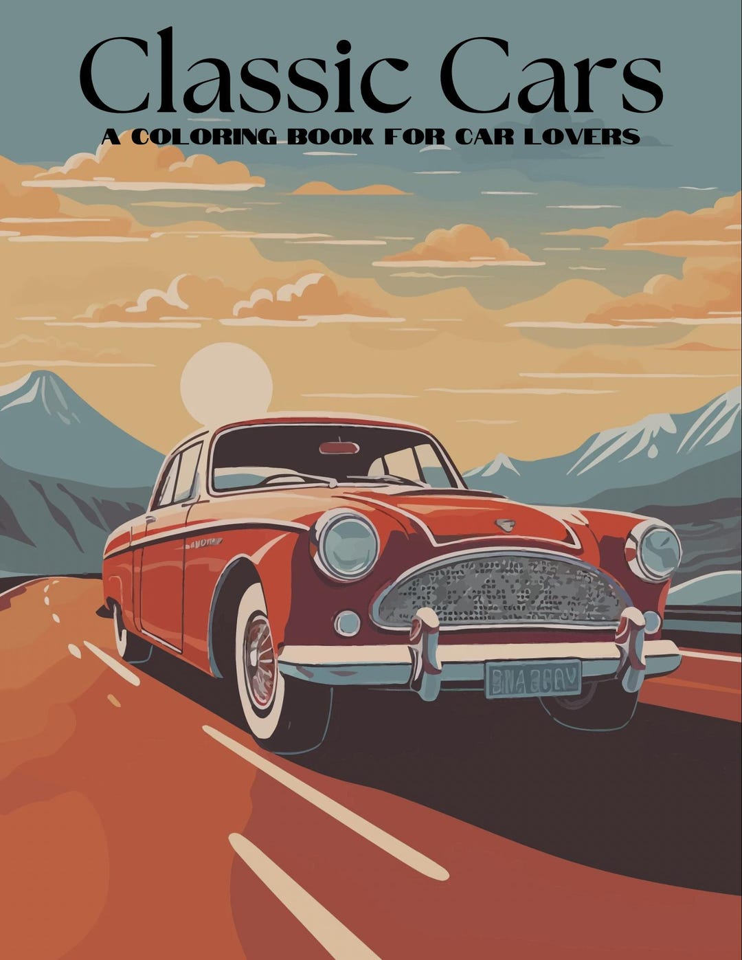 Printable Coloring Book Coloring Pages of Classic Cars Activity Book ...