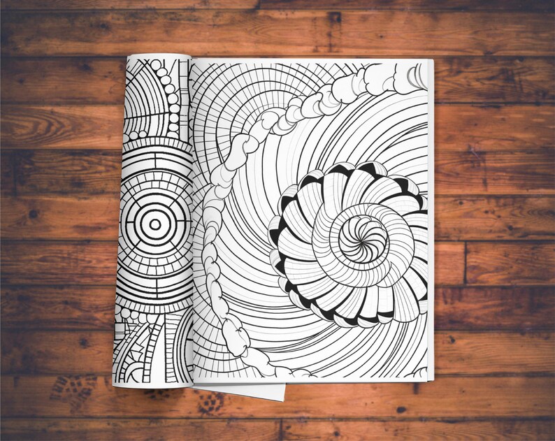 Printable Coloring Geometric Abstract Shapes Coloring Pages Instant ...