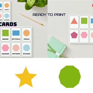 Rainbow Shapes Flash Cards and FREE Colouring Pages, Home-school, High ...