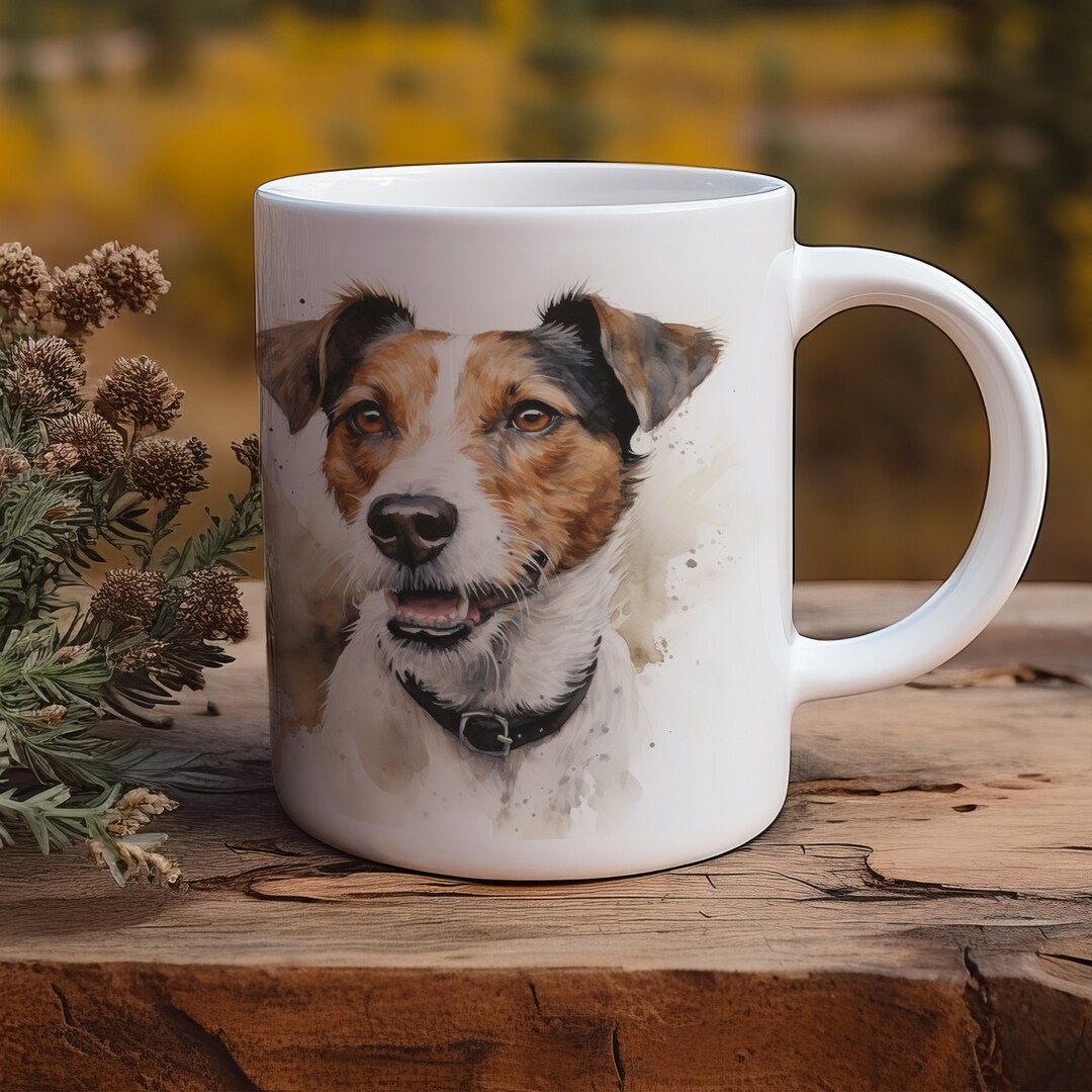 Dog Artwork Water Color Parson Russell Terrier 11oz Mug | Unique Design ...