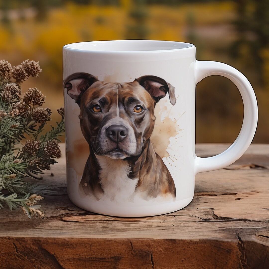 Dog Artwork Water Color Staffordshire Bull Terrier 11oz Mug | Unique ...
