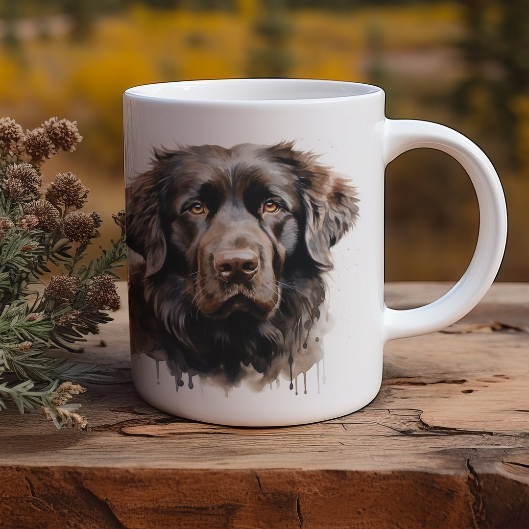 Dog Artwork Water Color Newfoundland Dog 11oz Mug | Unique Design ...