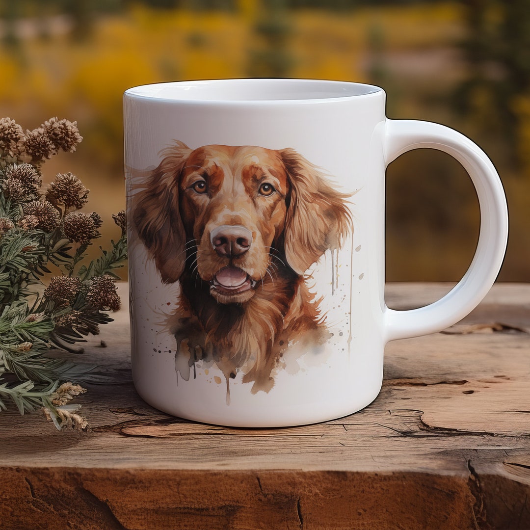Dog Artwork Water Color Irish Setter 11oz Mug | Unique Design Coffee ...
