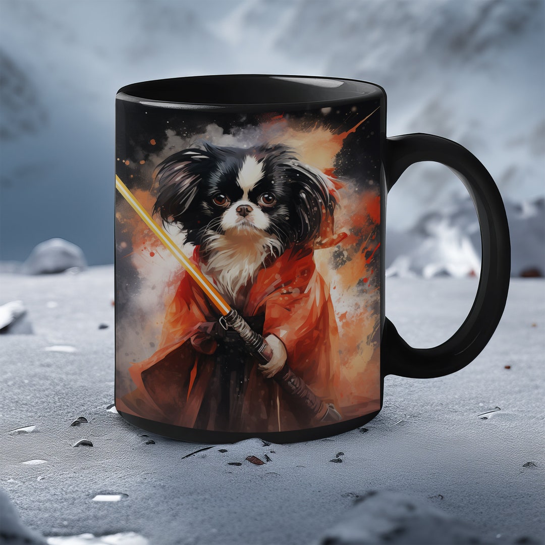Japanese Chin Galactic Canine Overlord Water Color Ceramic Mug (11 Oz ...
