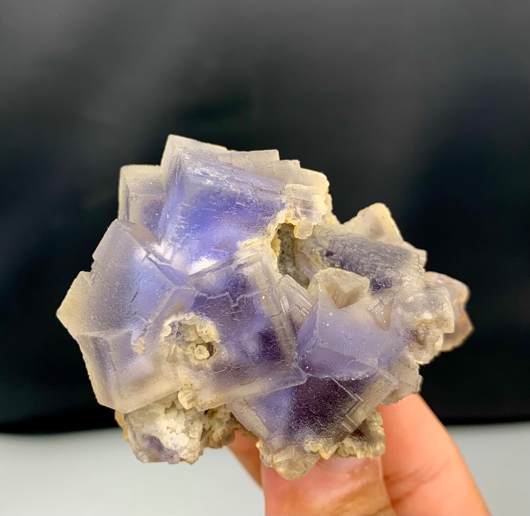 92 Gram Nice Terminated Blue Natural Cubic Flurite From Baluchistan ...