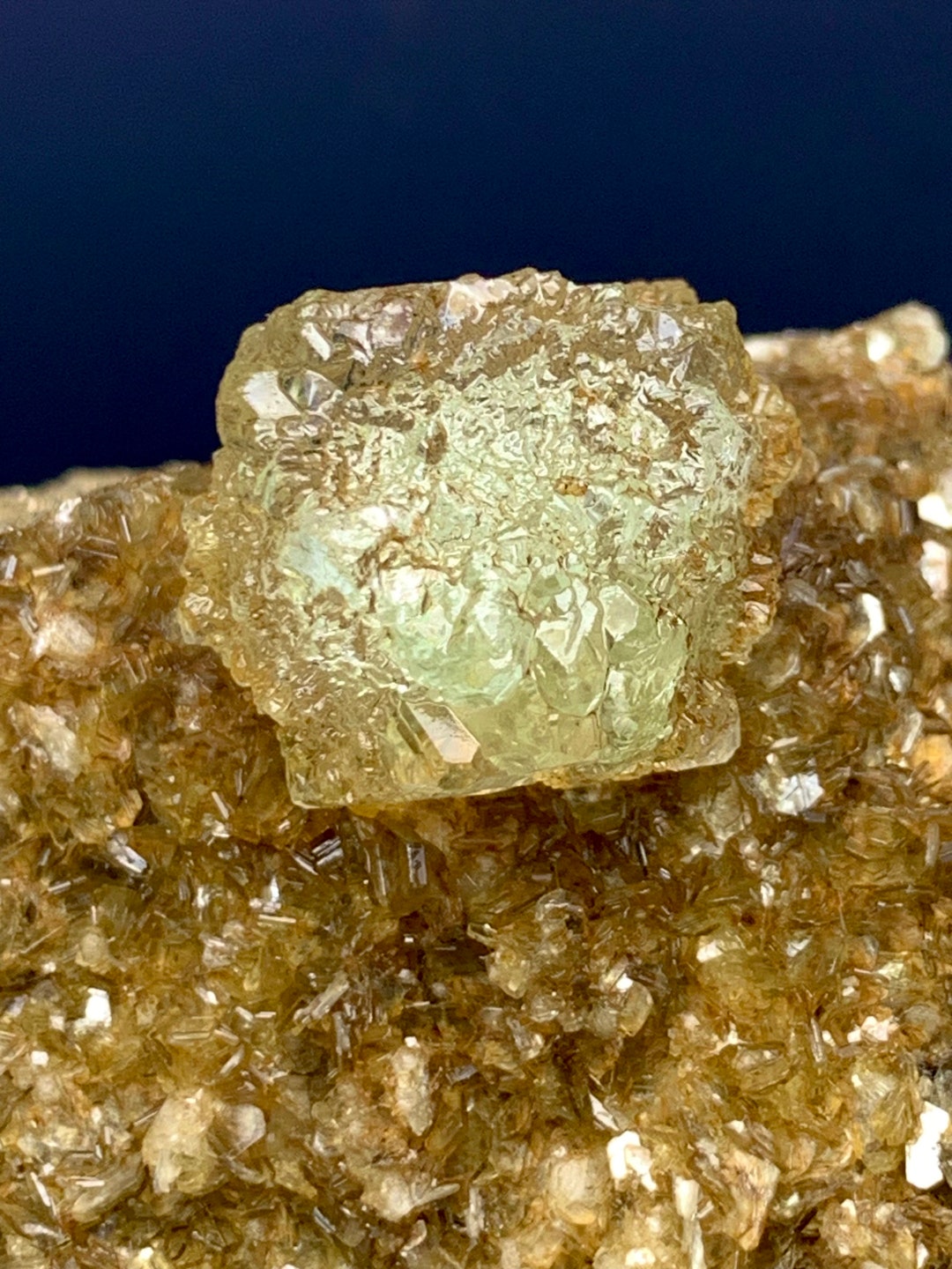 306 Gram Stunning Quality Beautiful Green Flurite Specimen on Mitrix ...