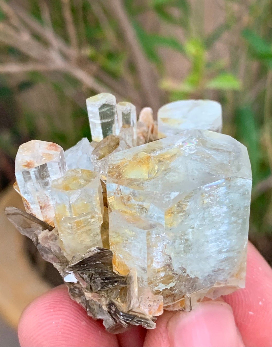 43 Gram Sky Blue Lovely Aquamarine With Nice Muscovite on Mitrix From ...