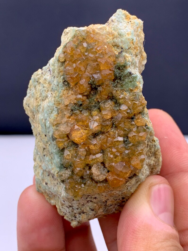 95 Gram Yellow Garnet Cluster Specimen - Etsy UK