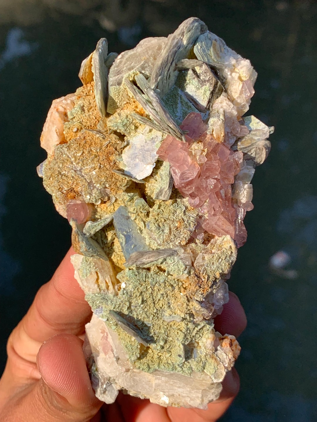 276 Gram Beautiful Piece of Apatite With Beautiful Feldspar and ...