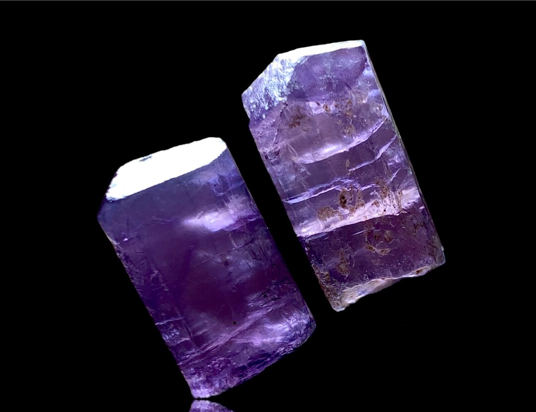 16 Gram Nice Terminated Diamond Cut Purple Scapulite Crystals From ...