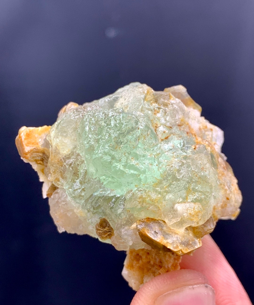 45 Gram Full Terminated Green Flurite Crystal Specimen With Nice ...