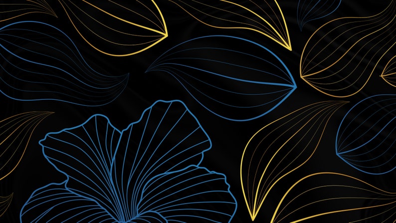 Floral Linear Flower Desktop Wallpaper - Etsy