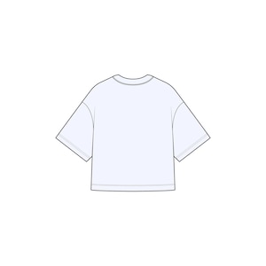 Oversized T-shirt Vector Template, Streetwear Boxy Tee, Concept Sheet ...