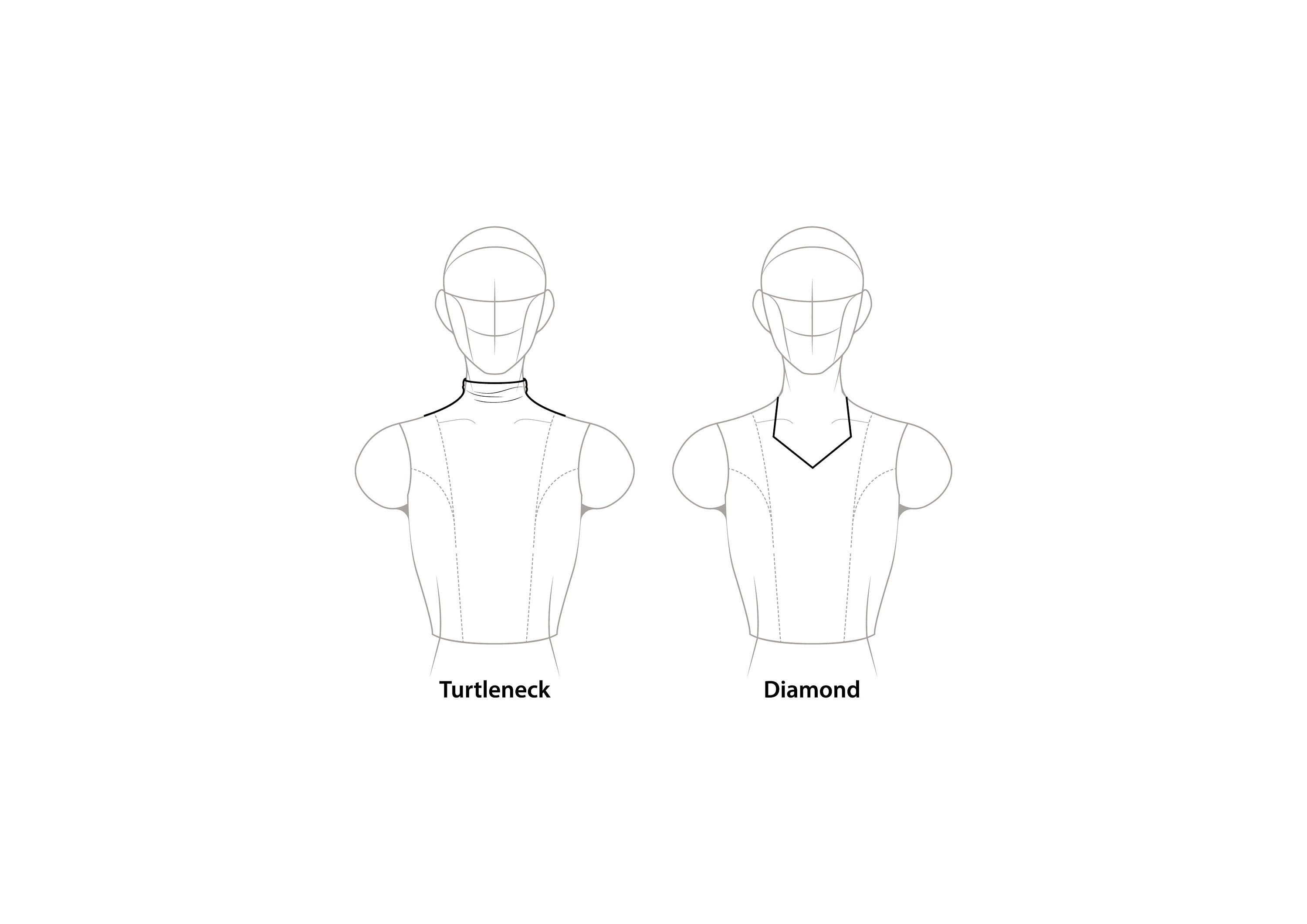 Neckline Vector Pack Vol.2, Fashion Design Mockup Pack, Fully ...