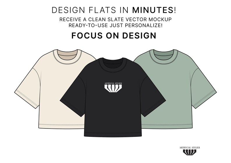 Oversized T-shirt Vector Template, Streetwear Boxy Tee, Concept Sheet ...