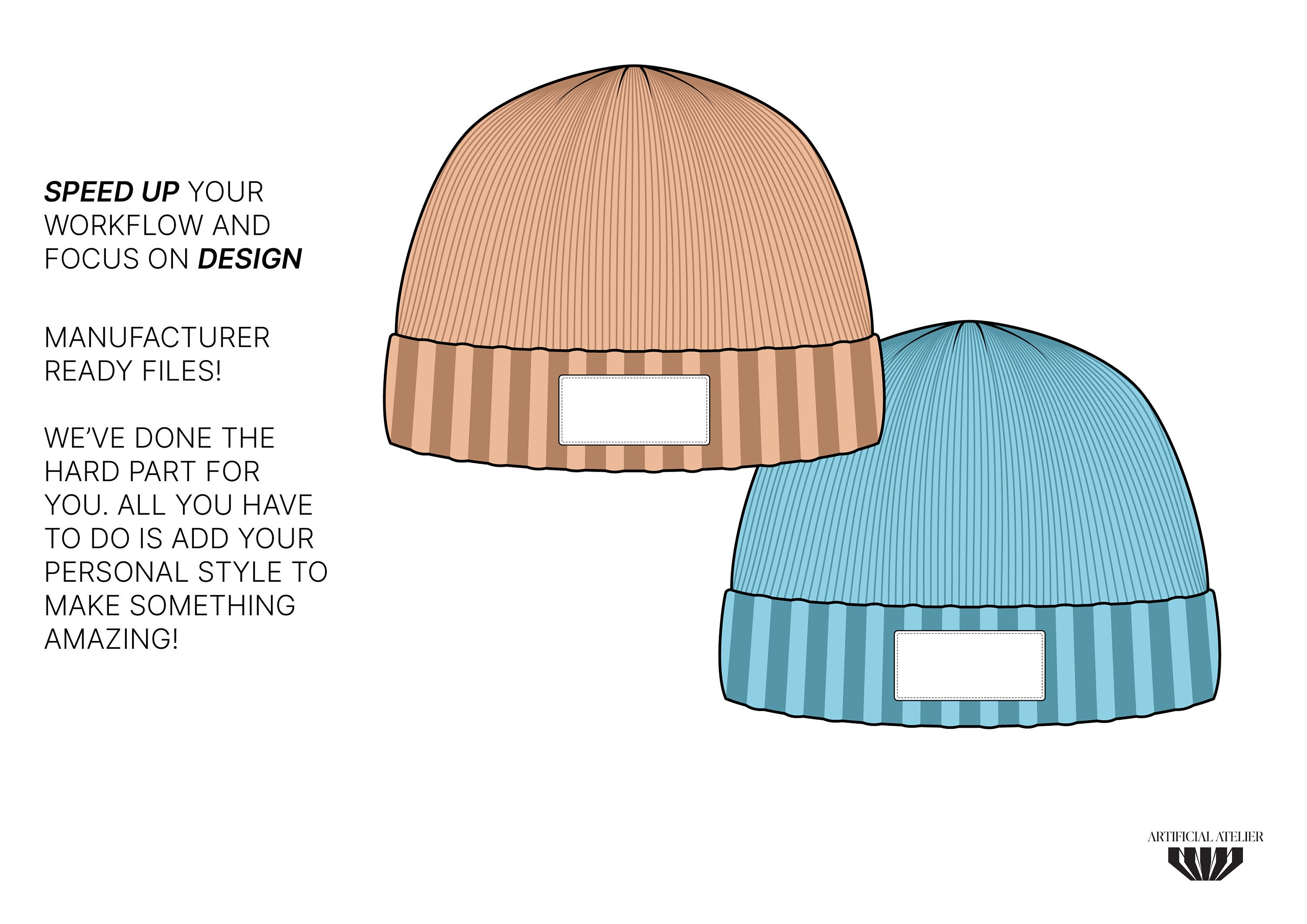 Toque Vector Mockup, Fashion Flats for Designers, Customizable With ...
