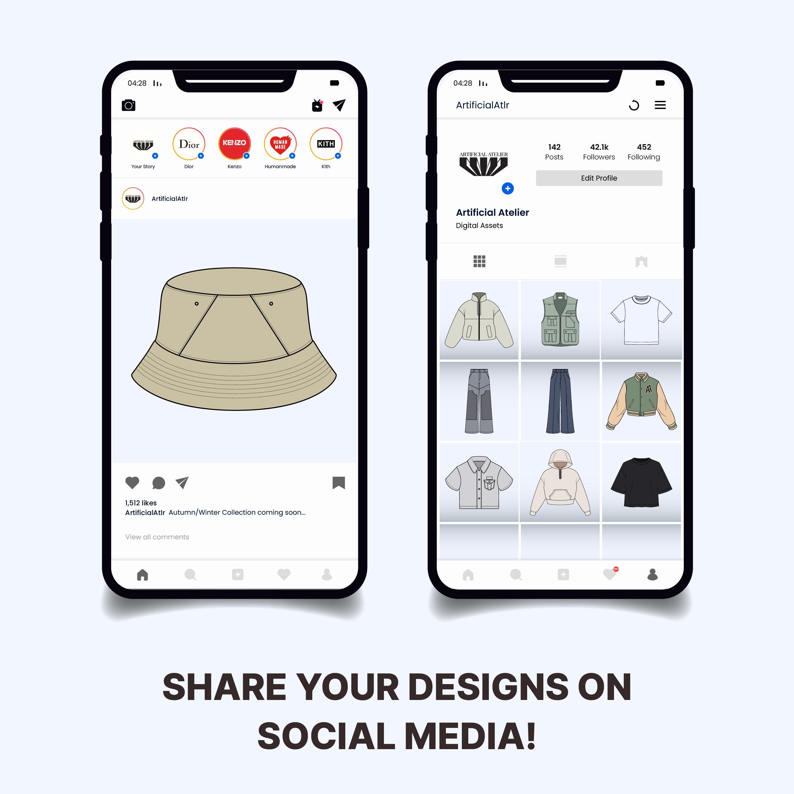 Bucket Hat Tech Pack, Fashion Flats Mockup (digital Download) - Etsy